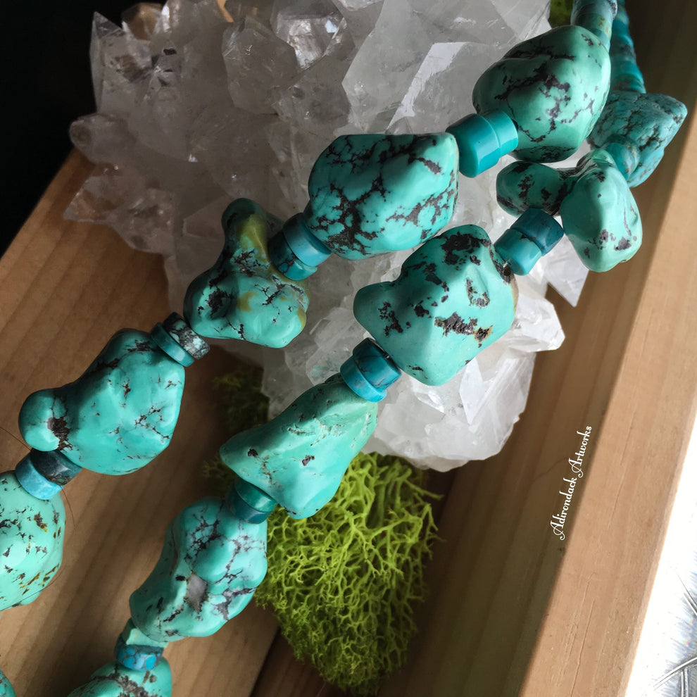 Large Chunky Turquoise Necklace – Adirondack Artworks